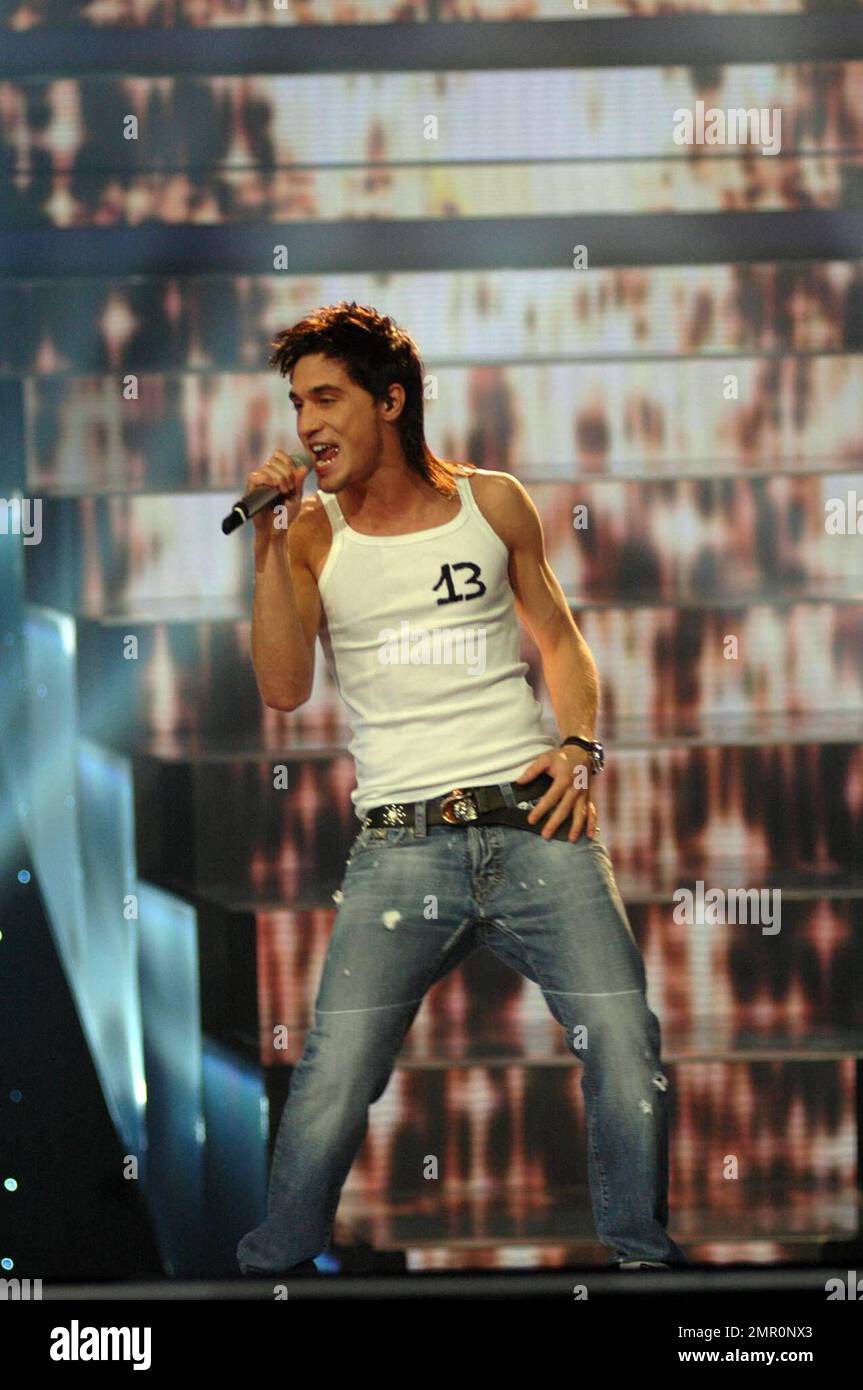 Russian entry Dima Bilan at the 2006 Eurovision Song Contest in Athens ...