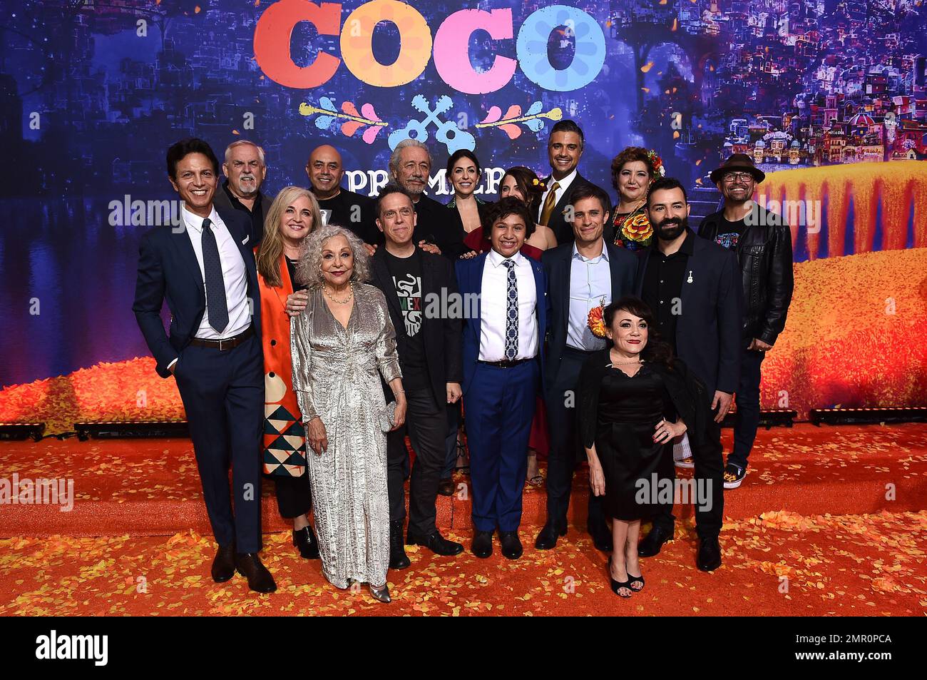 The cast and filmmakers (left -right), Benjamin Bratt, John ...