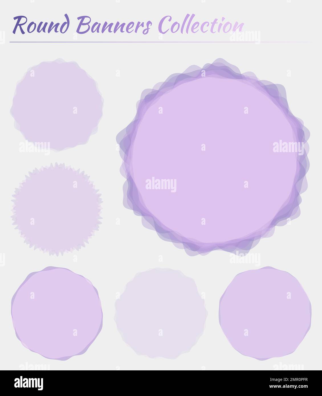 Abstract round labels. Circular backgrounds in purple colors. Amazing ...