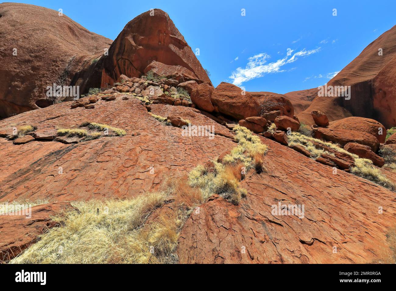 461 Pointed mound and boulders at the foot of the grooved-rough-steep ...