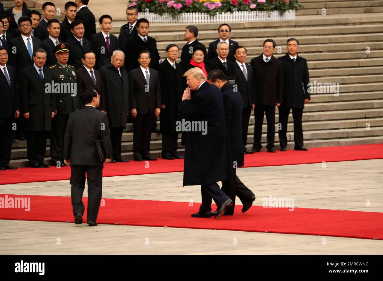 President Donald Trump and Chinese President Xi Jinping participate in ...