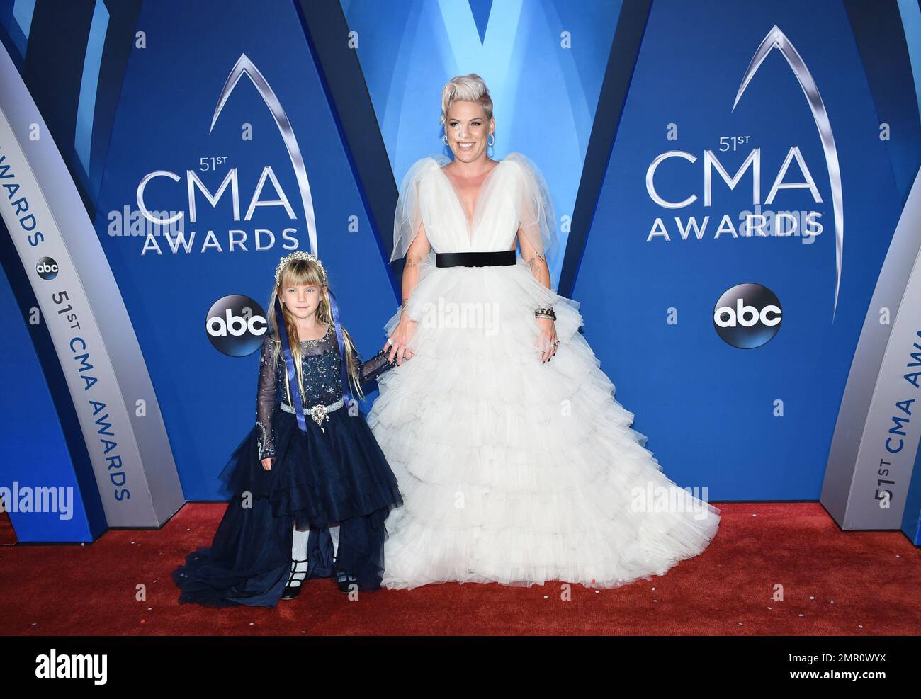 Pink And Her Daughter Willow Sage Hart Arrive At The 51st Annual Cma