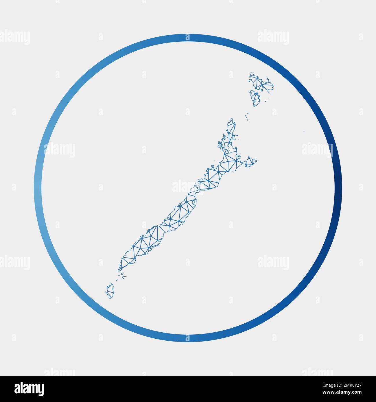 Palawan icon. Network map of the island. Round Palawan sign with ...