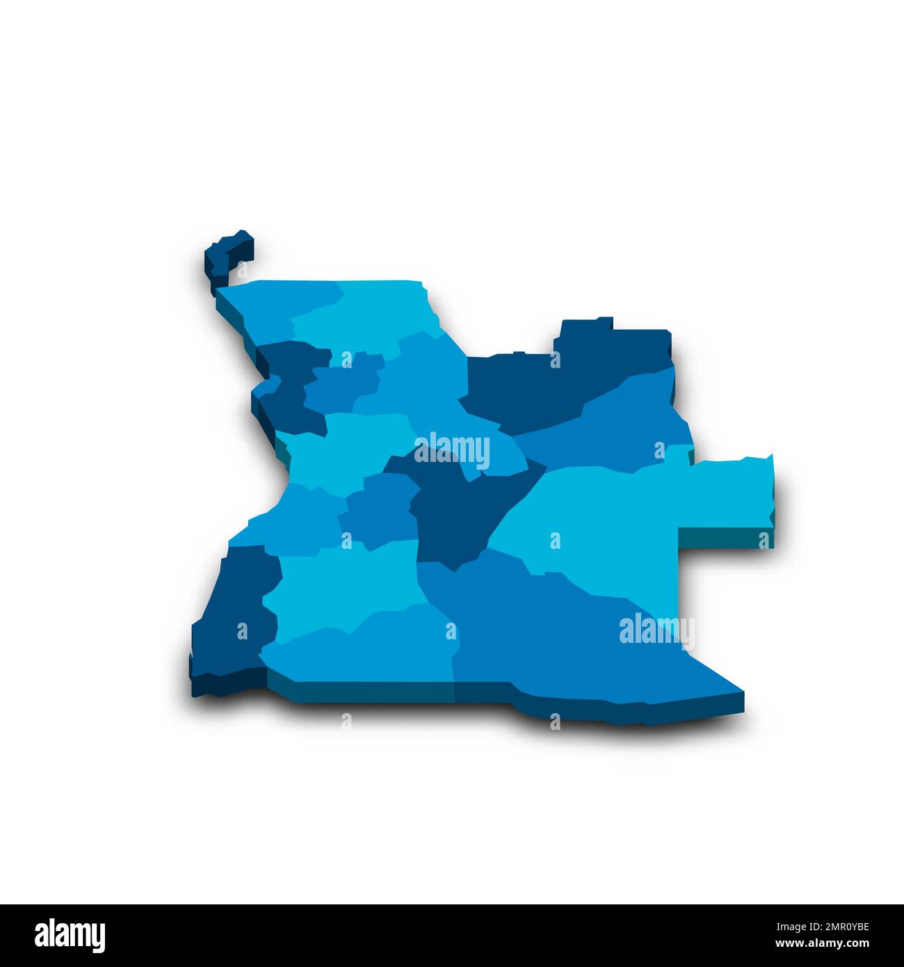 Angola political map of administrative divisions Stock Vector Image ...