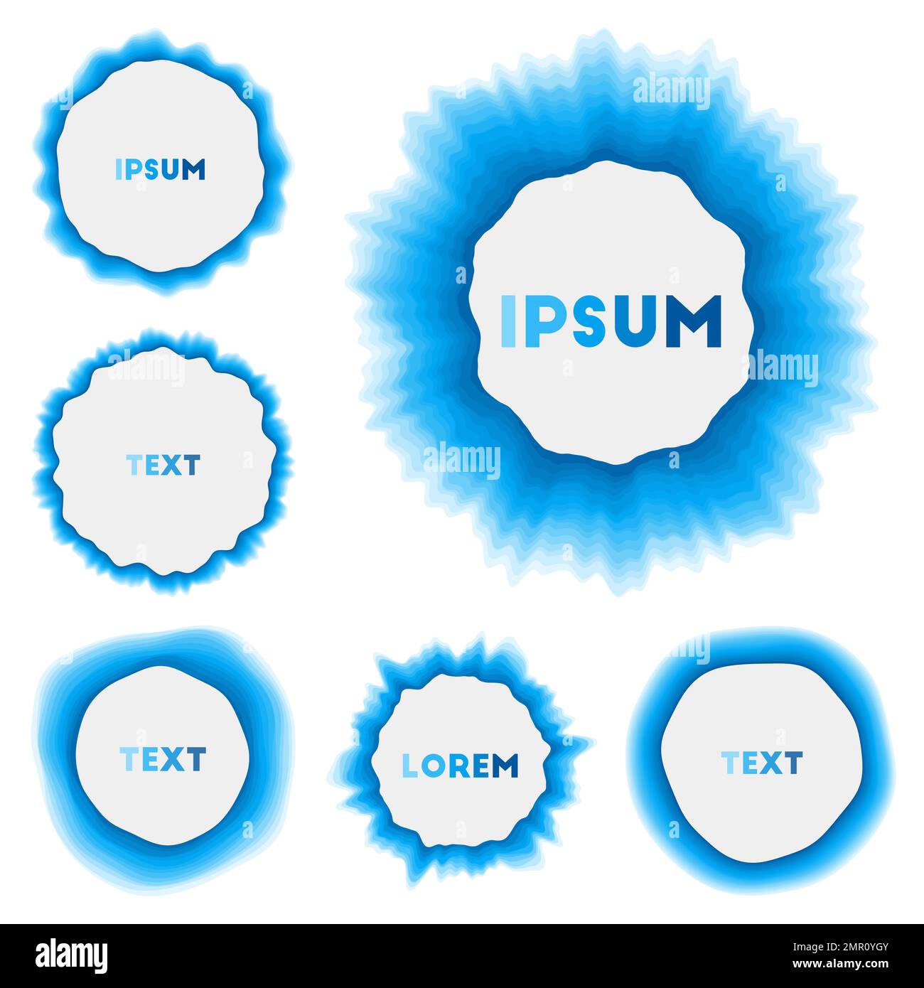 Round banners set. Astonishing circular backgrounds. Powerful vector ...