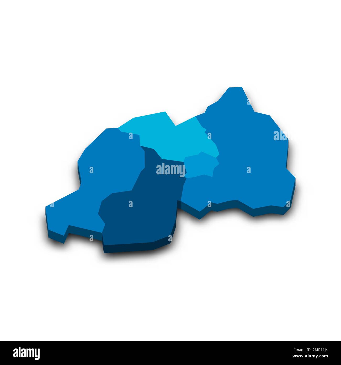 Rwanda political map of administrative divisions Stock Vector Image ...