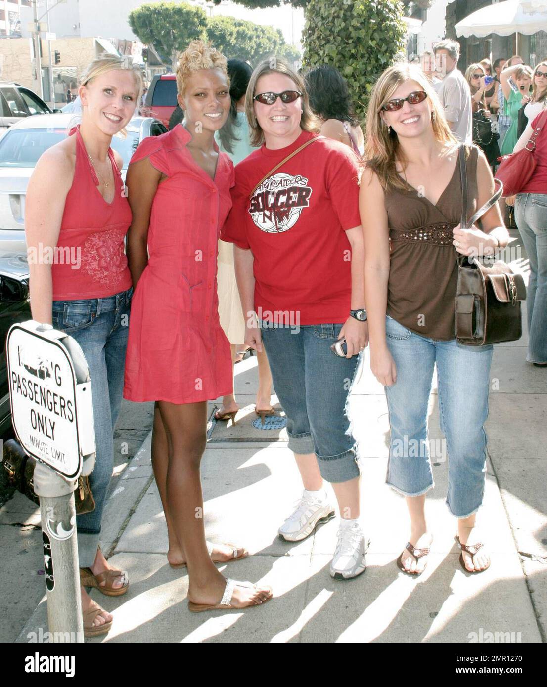 Model Eva Pigford stops to pose with fans outside the Ivy in Los ...