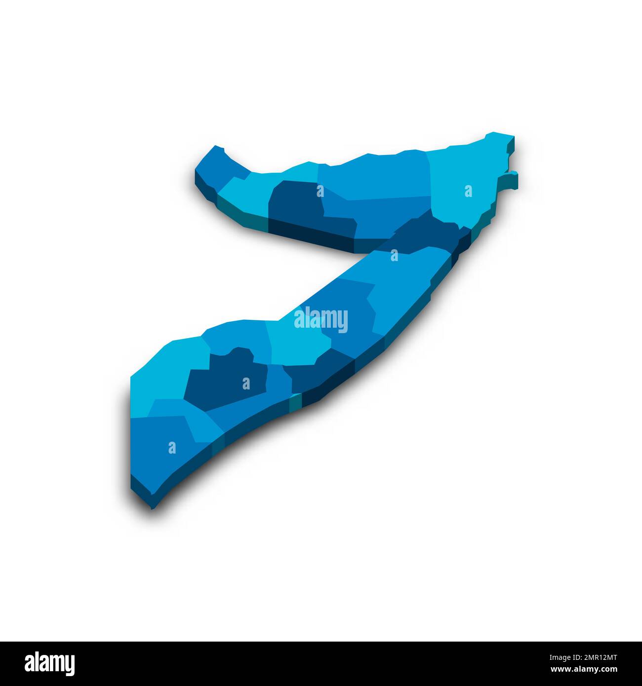 Somalia political map of administrative divisions Stock Vector Image ...