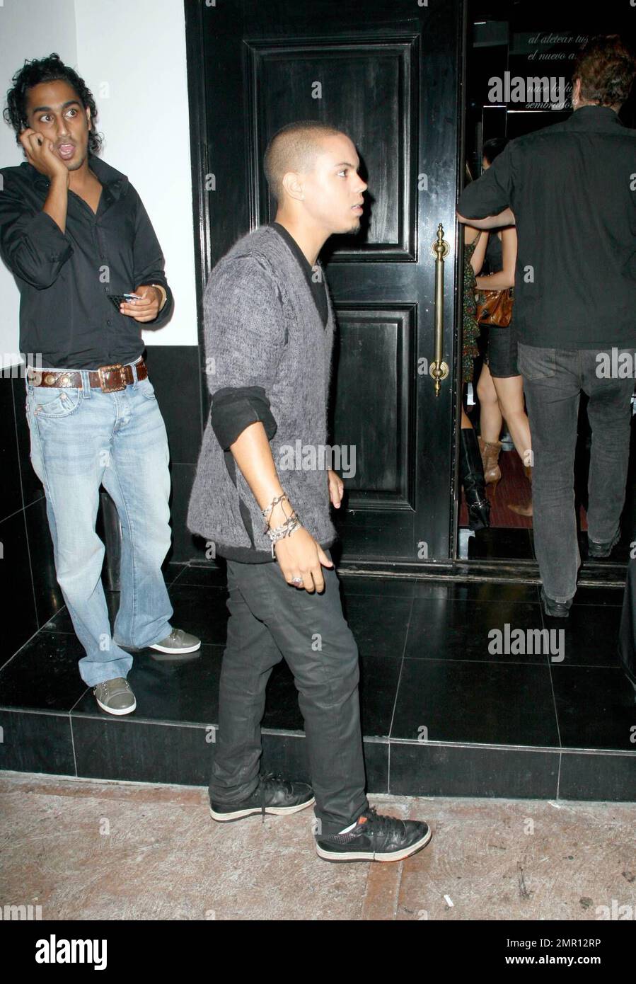 Diana Ross' son Evan Ross arrives at Beso with friends for an evening ...