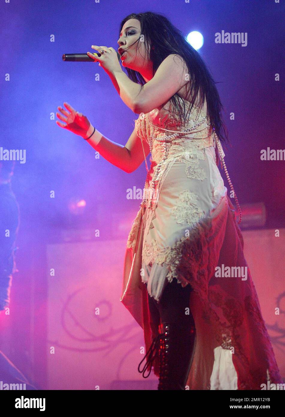 Amy Lee of Evanescence performs on the opening night of The Open Door ...