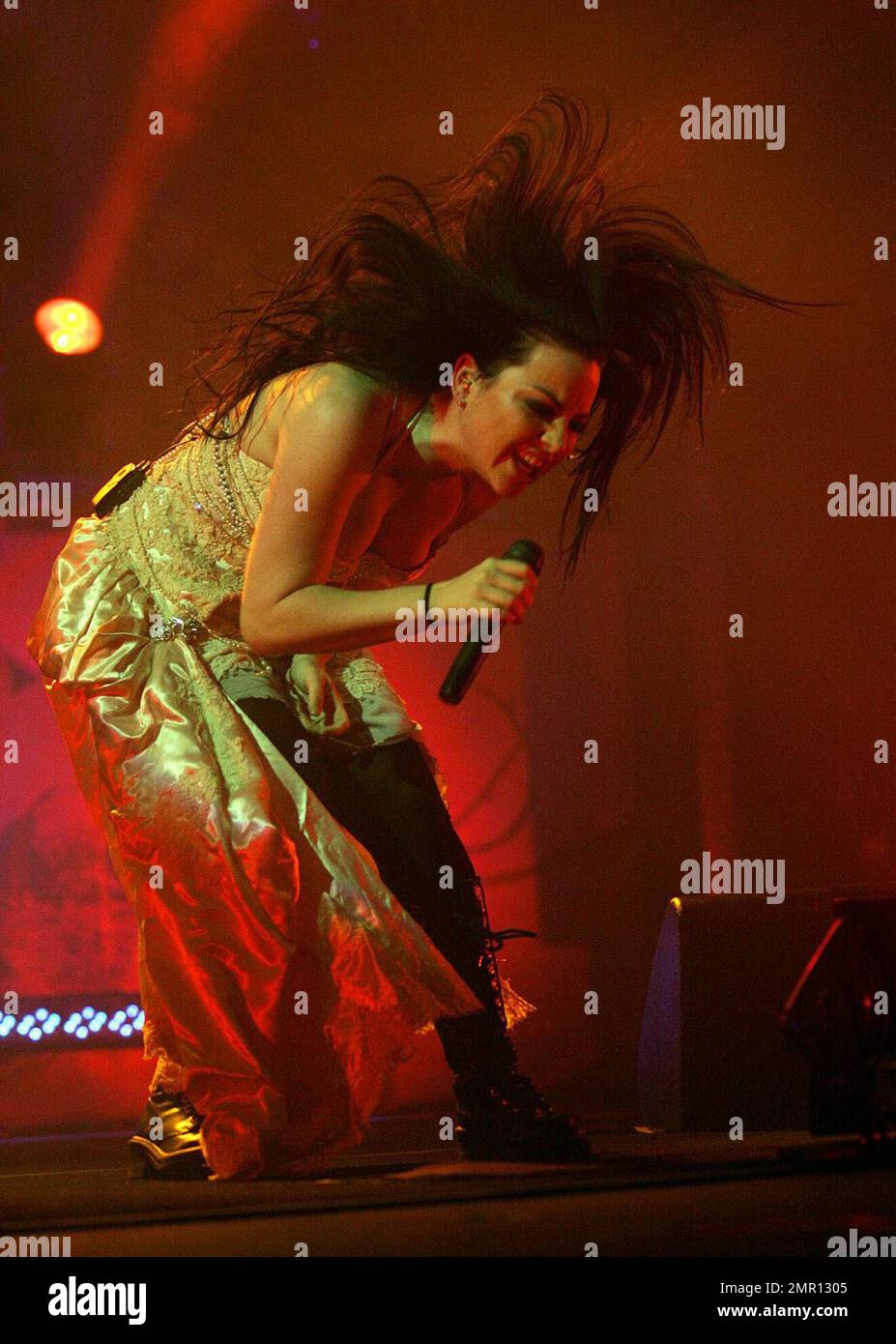 Amy Lee of Evanescence performs on the opening night of The Open Door ...