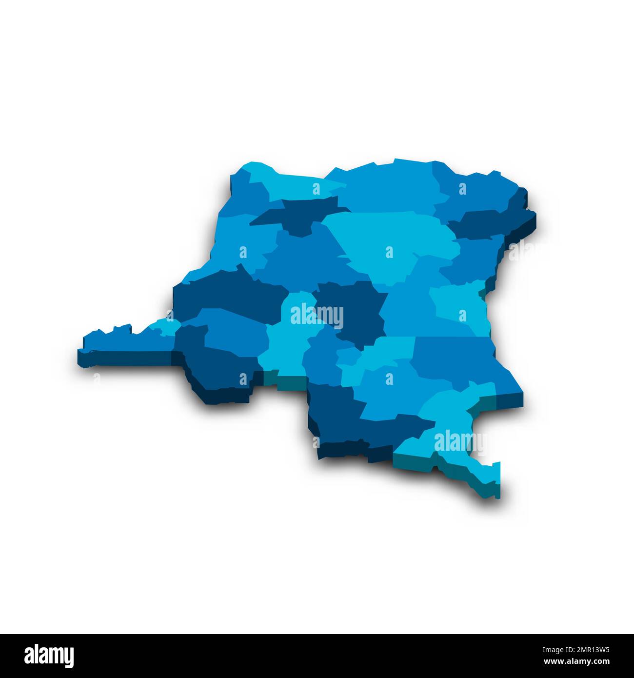 Democratic Republic of the Congo political map of administrative ...