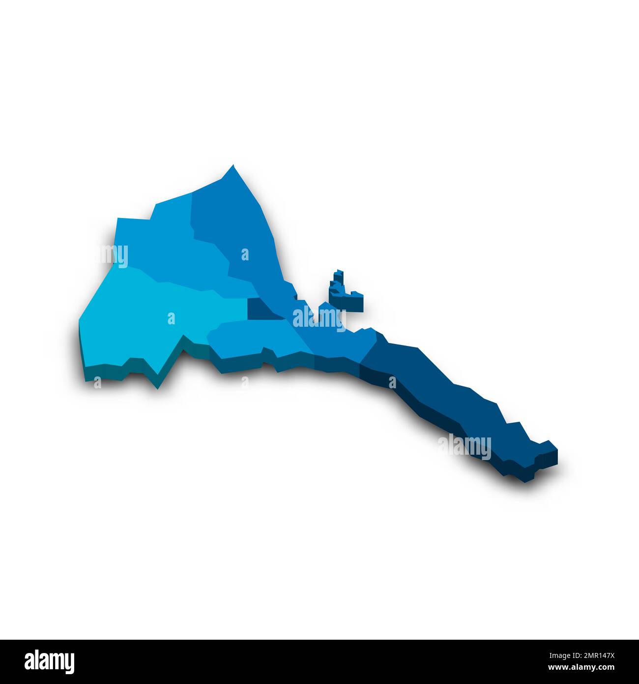 Eritrea political map of administrative divisions Stock Vector Image ...