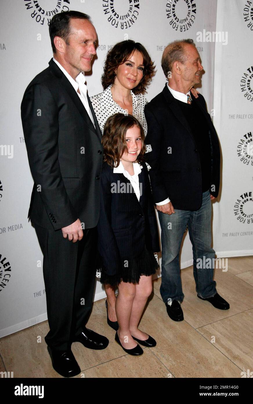 Jennifer Grey, husband Clark Gregg, daughter Stella and Joel Grey at An ...