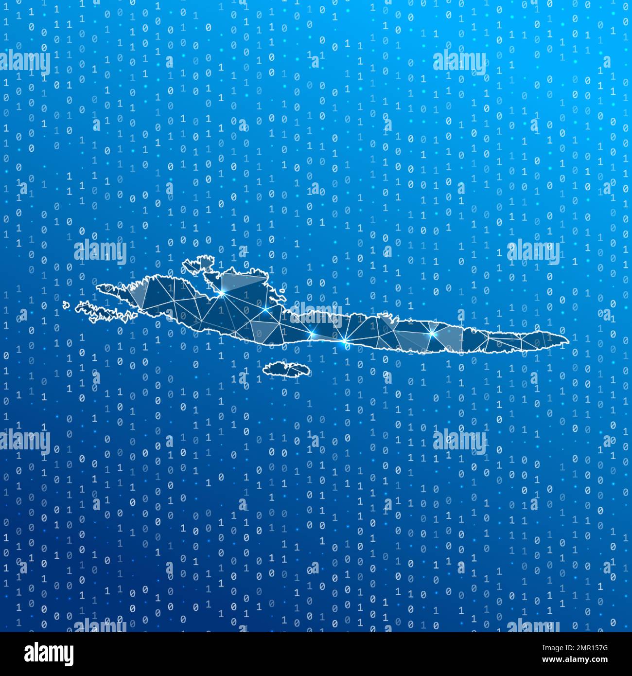 Network map of Hvar & Dalmatian Islands. Island digital connections map ...