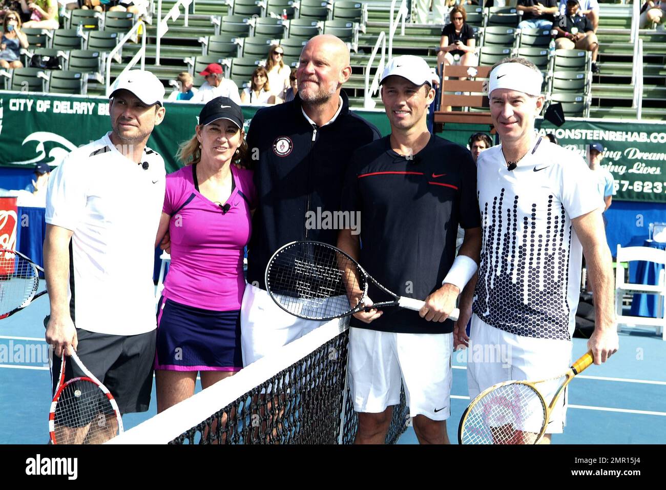 Christian Slater, Chris Evert, Murphy Jensen, Jeffrey Donovan and John ...
