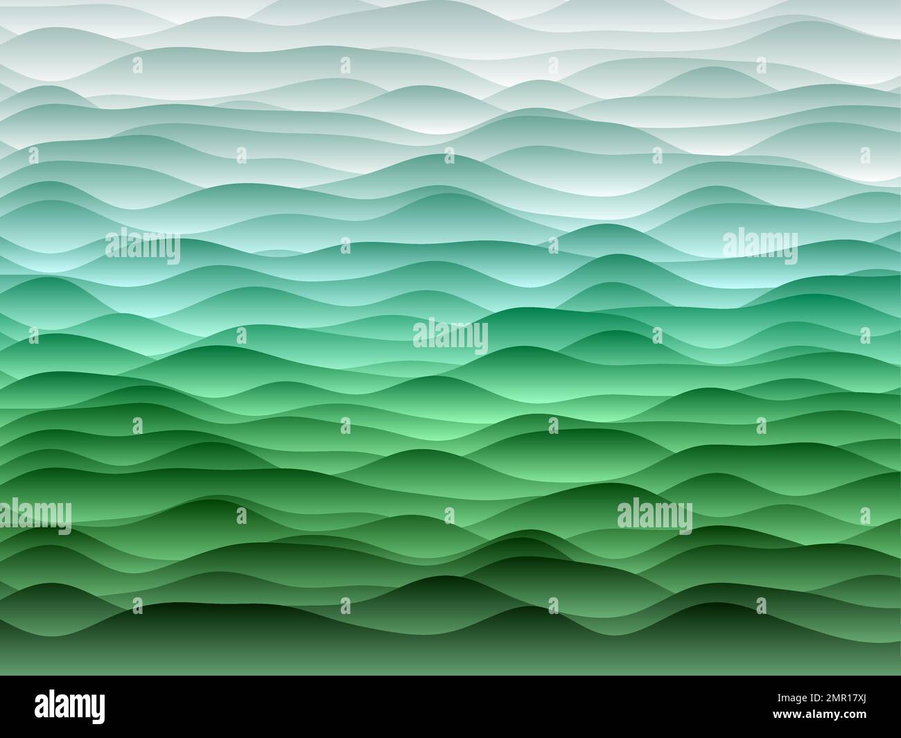 Abstract curves background. Smooth curves with gradients in blue and green colors. Modern vector ...