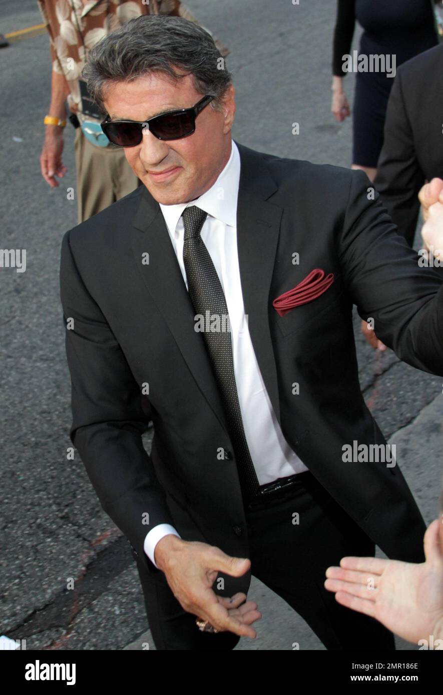 Sylvester Stallone arrives at the premiere of "The Expendables 2" in ...