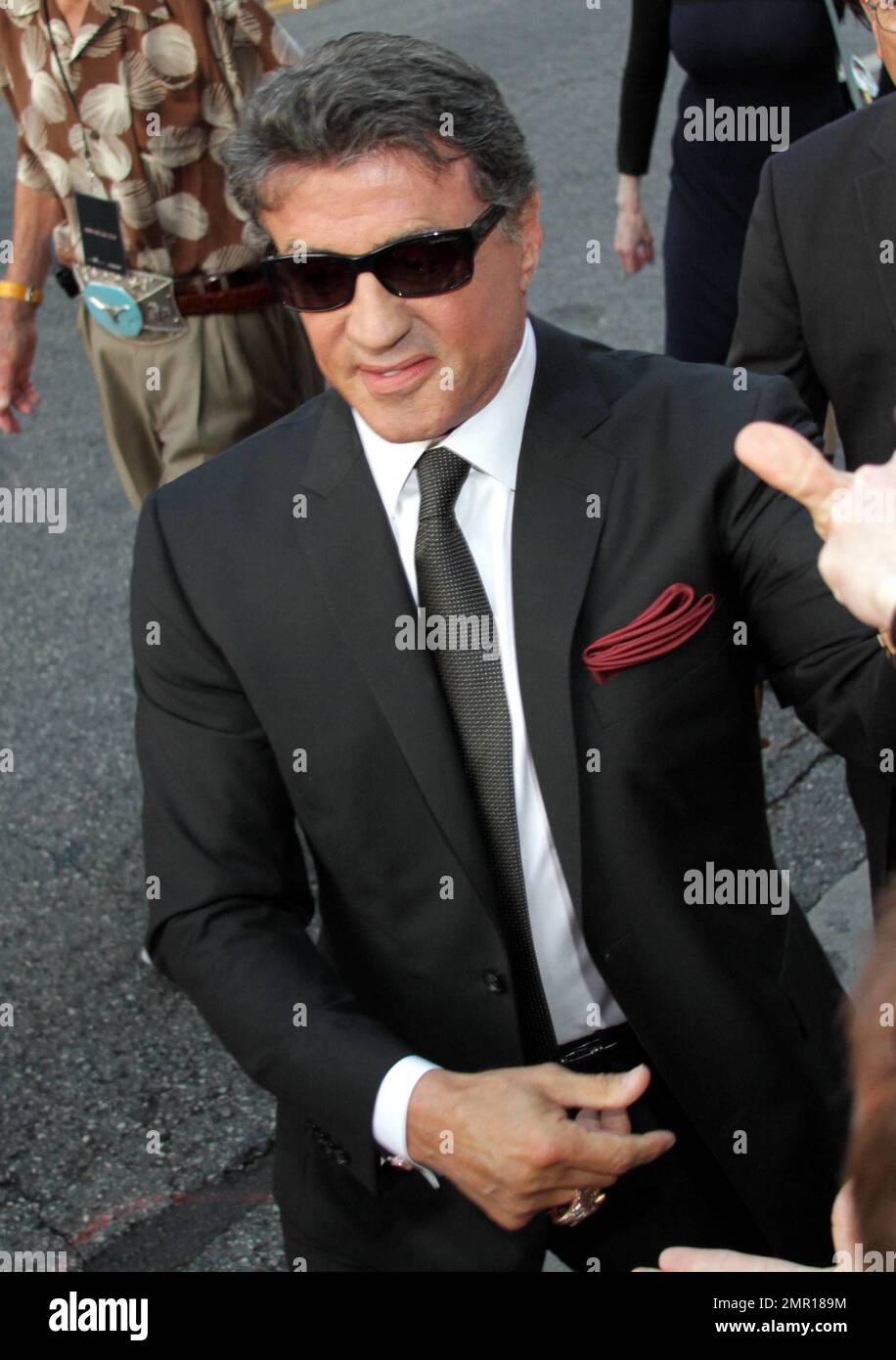 Sylvester Stallone arrives at the premiere of "The Expendables 2" in ...