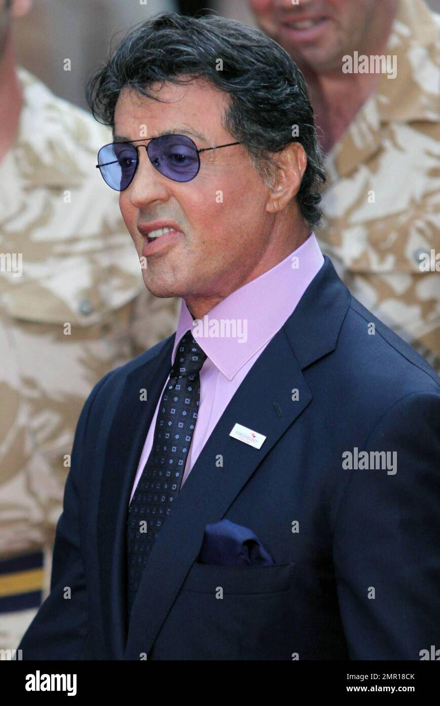 Sylvester Stallone at the premiere of "The Expendables" at the Odeon ...