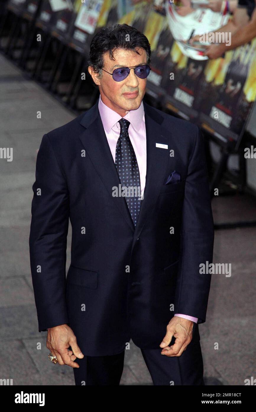 Sylvester Stallone at the premiere of "The Expendables" at the Odeon ...