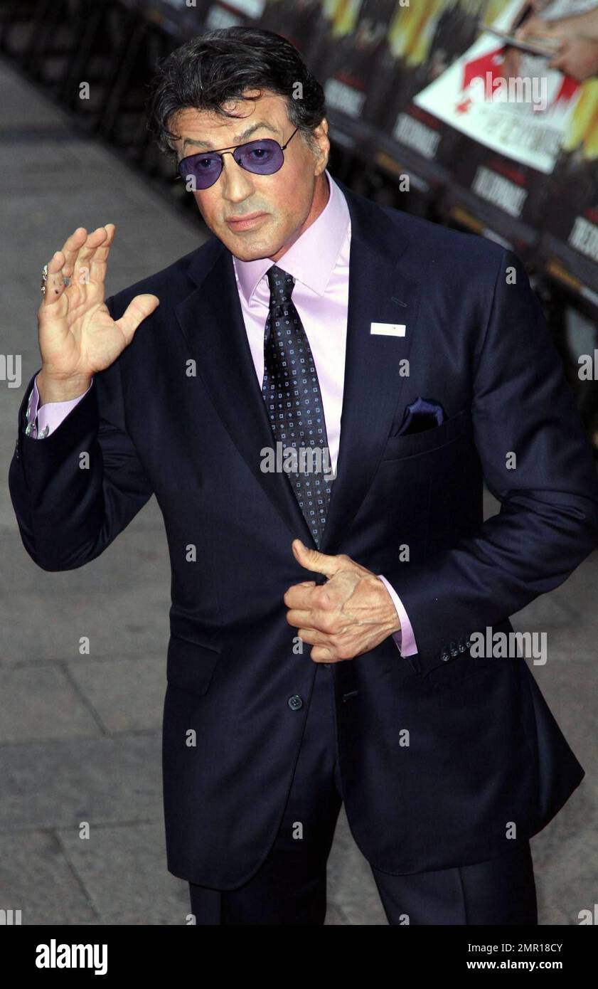 Sylvester Stallone at the premiere of "The Expendables" at the Odeon ...