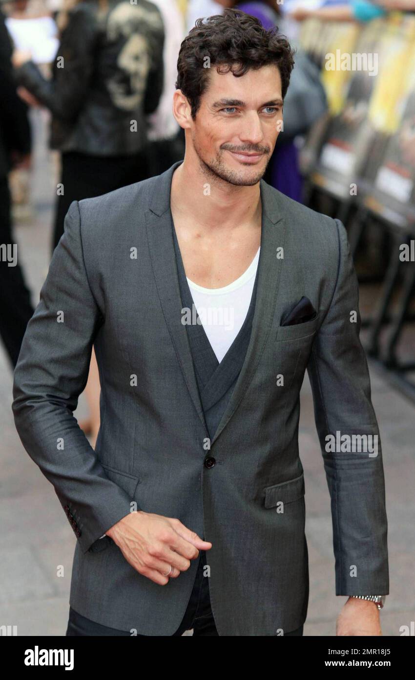 David Gandy at the premiere of "The Expendables" at the Odeon Leicester ...