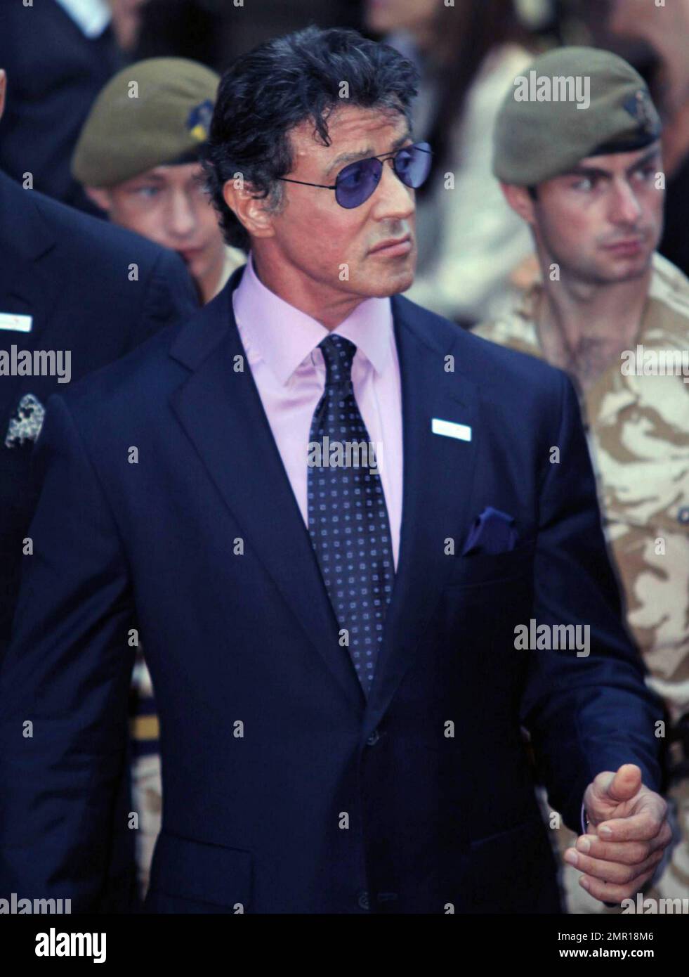 Sylvester Stallone at the premiere of "The Expendables" at the Odeon ...