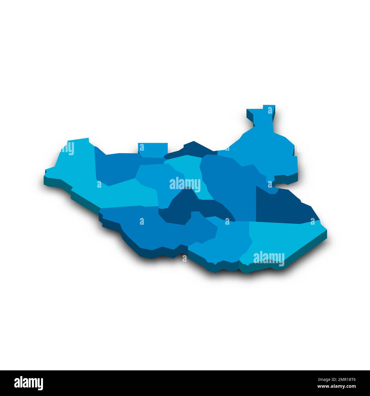 Administrative divisions of sudan map hi-res stock photography and ...