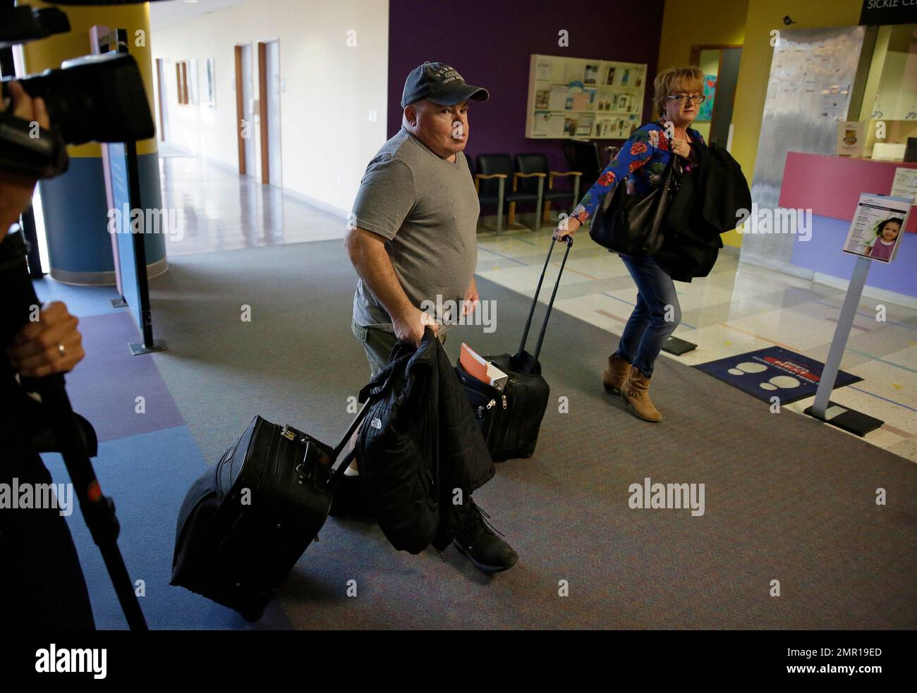 Brian Madeux, 44, arrives with his girlfriend, Marcie Humphrey, for the ...