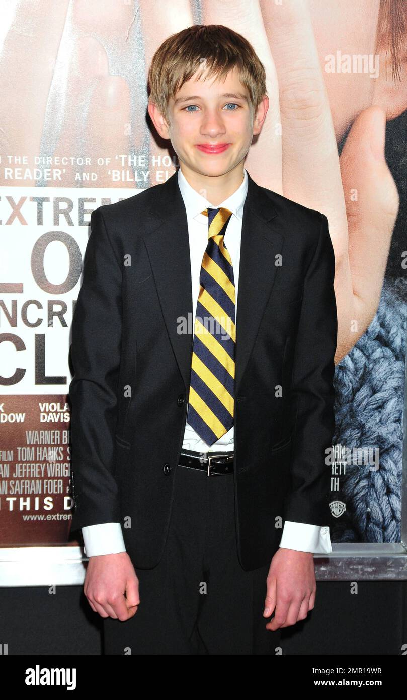 Thomas Horn attends the "Extremely Loud & Incredibly Close" New York ...