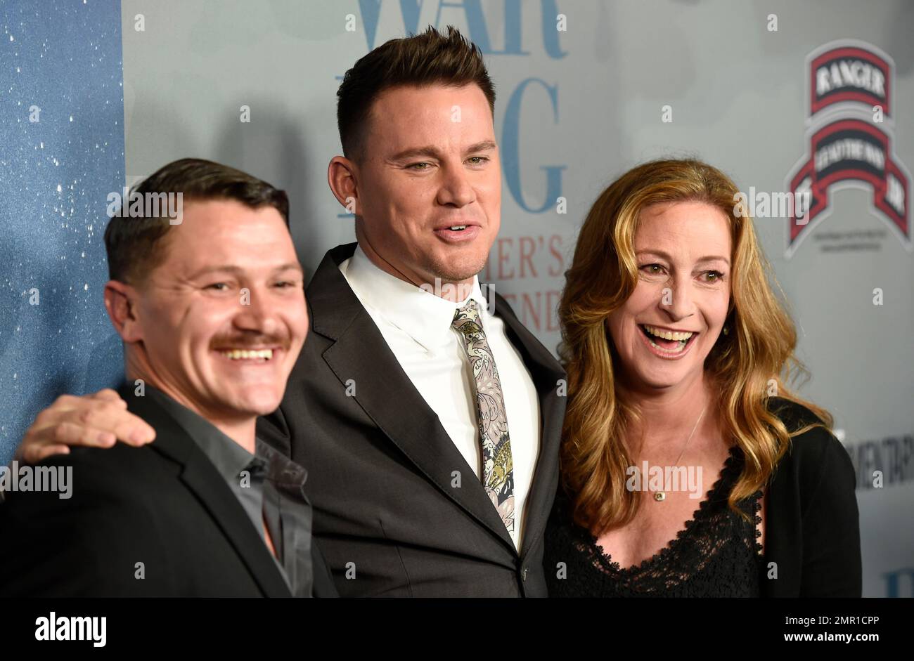 Channing Tatum, center, executive producer of the HBO documentary film ...