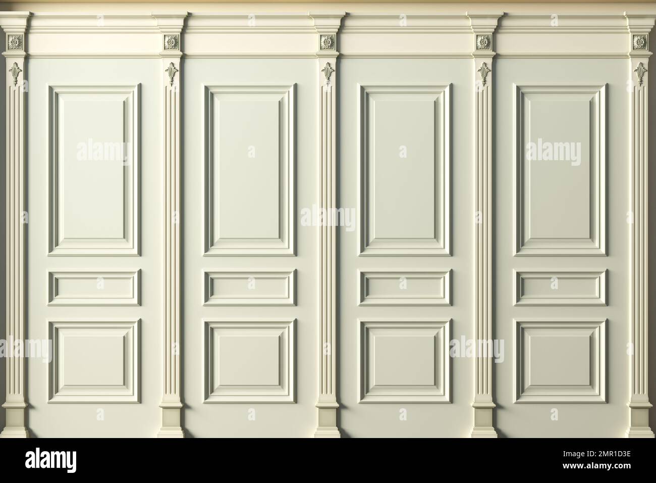 Classic wall with vintage beech wood panels Stock Photo - Alamy