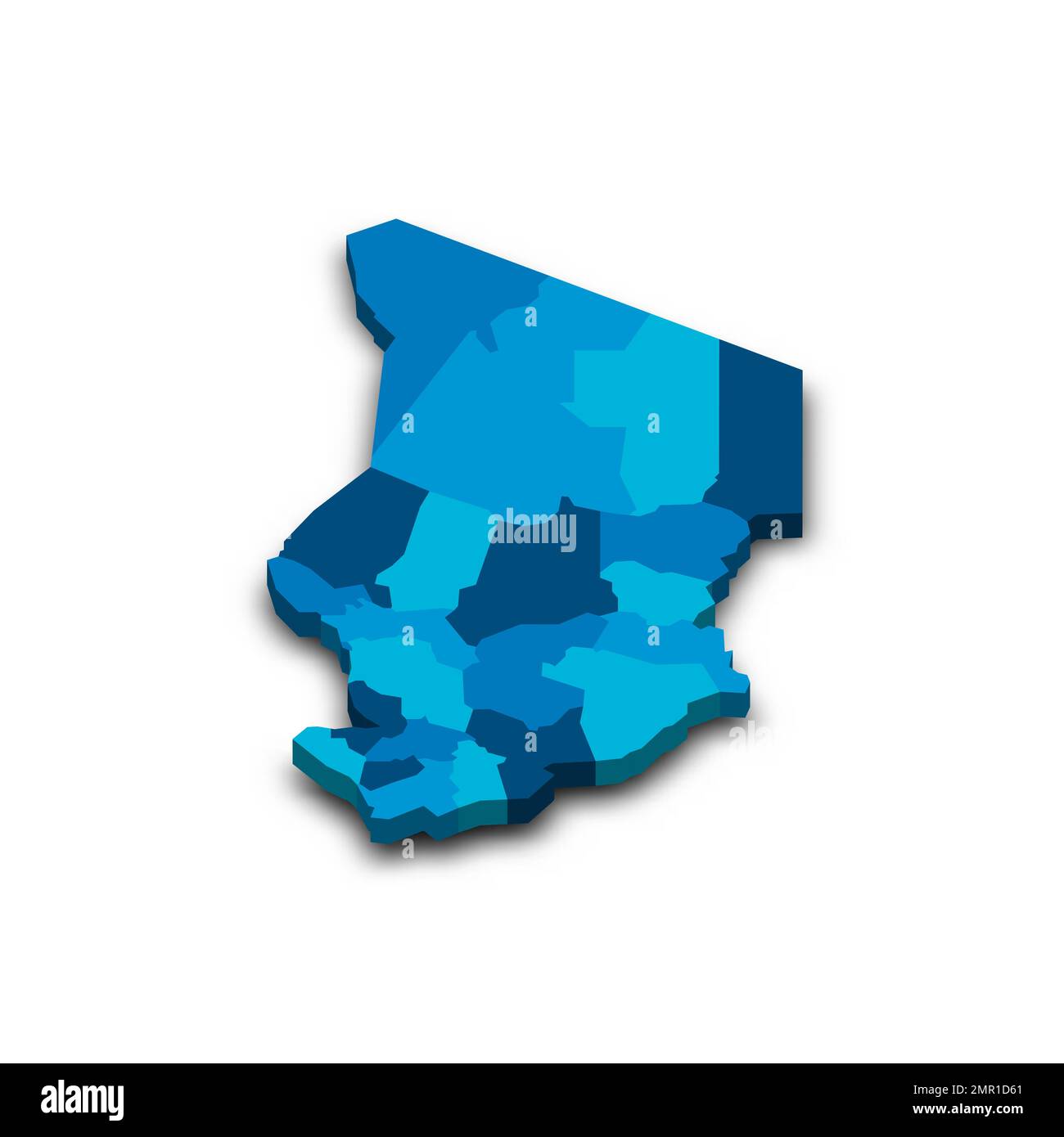 Chad political map of administrative divisions Stock Vector Image & Art ...