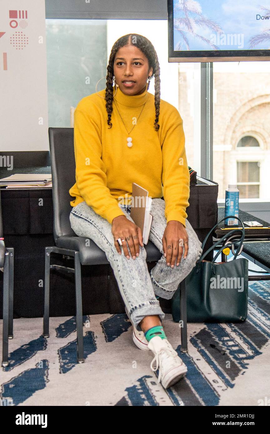 Aja Monet seen on day three of Summit LA17 in Downtown Los Angeles's ...