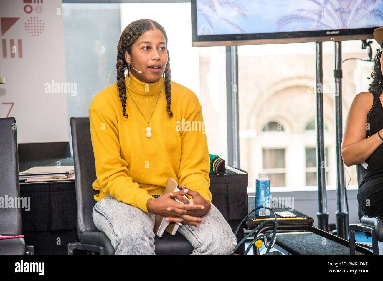 Aja Monet seen on day three of Summit LA17 in Downtown Los Angeles's ...