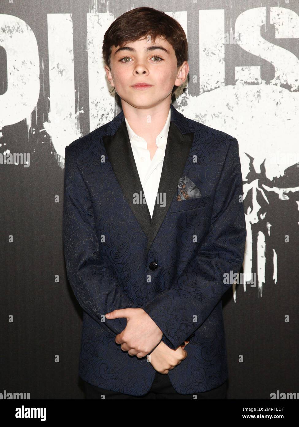 Aidan Pierce Brennan attends the premiere of Netflix's "Marvel's The ...