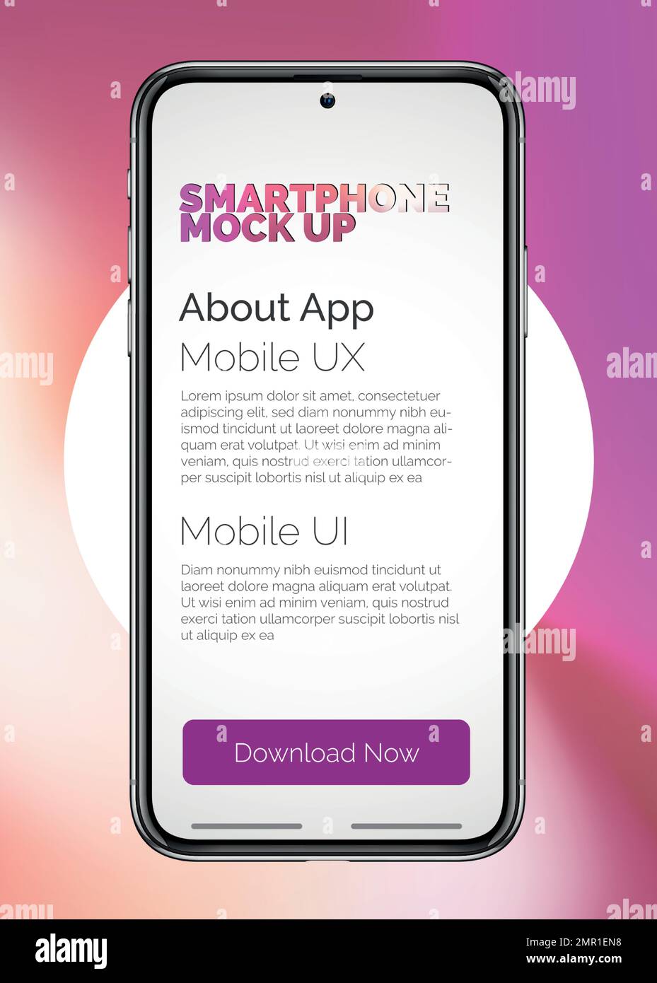 Phone screen mockup circle Stock Vector Images - Alamy