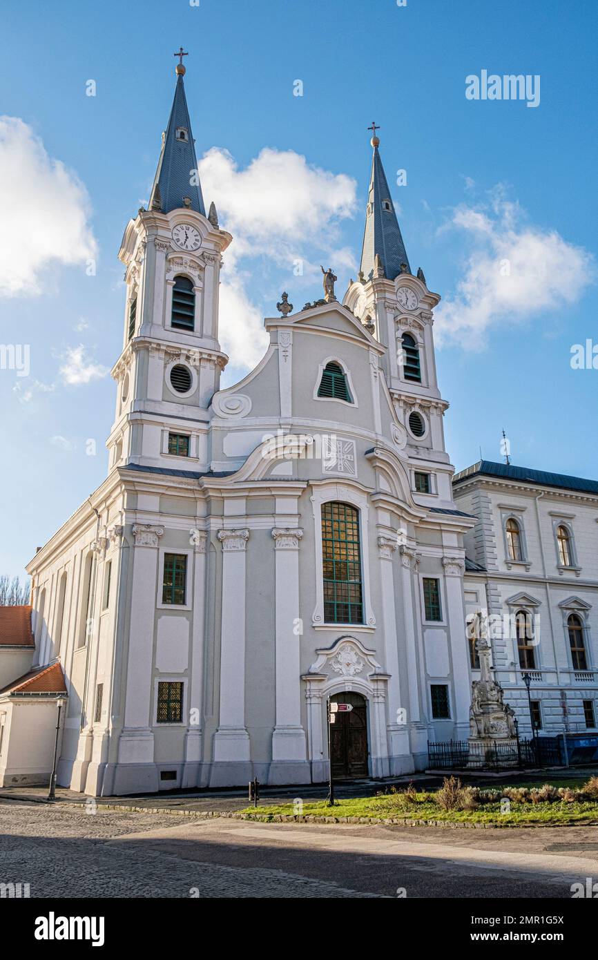 Saint Ignatius church, Esztergom, Hungary. Travel destination. Place of ...
