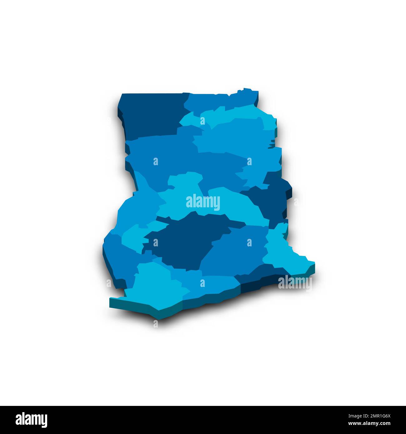 Ghana political map of administrative divisions Stock Vector Image ...