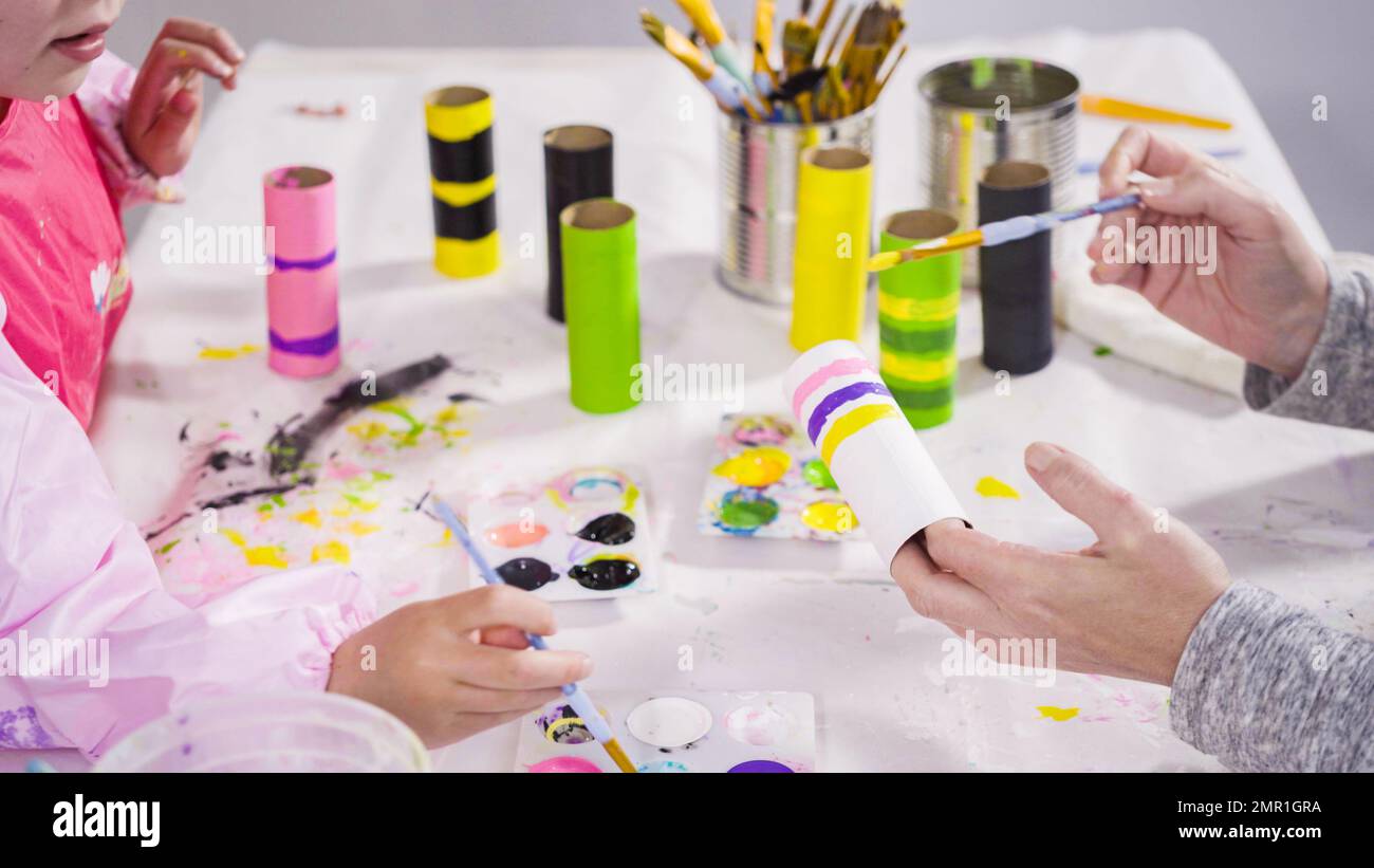 Kids craft project Stock Photo - Alamy