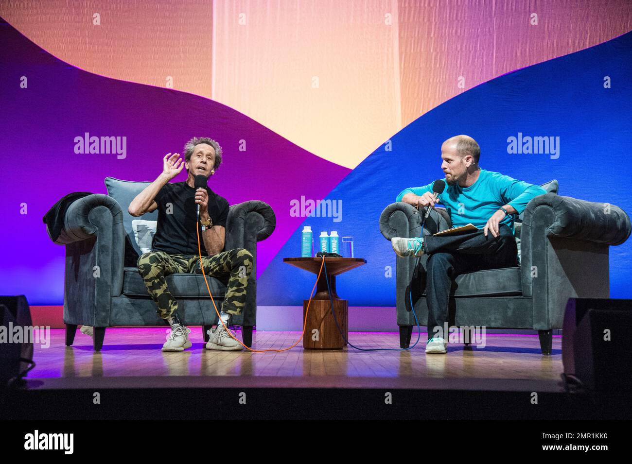 Brian Grazer, left, and Tim Ferriss seen on day two of Summit LA17 in ...