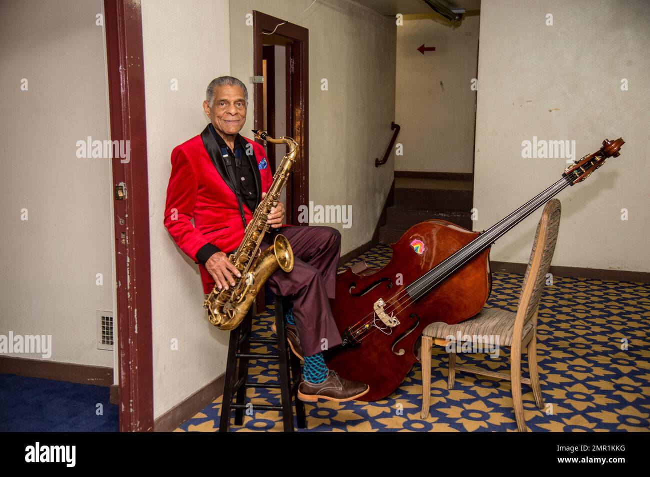 Charlie Gabriel of the Preservation Hall Jazz Band seen on day two of ...