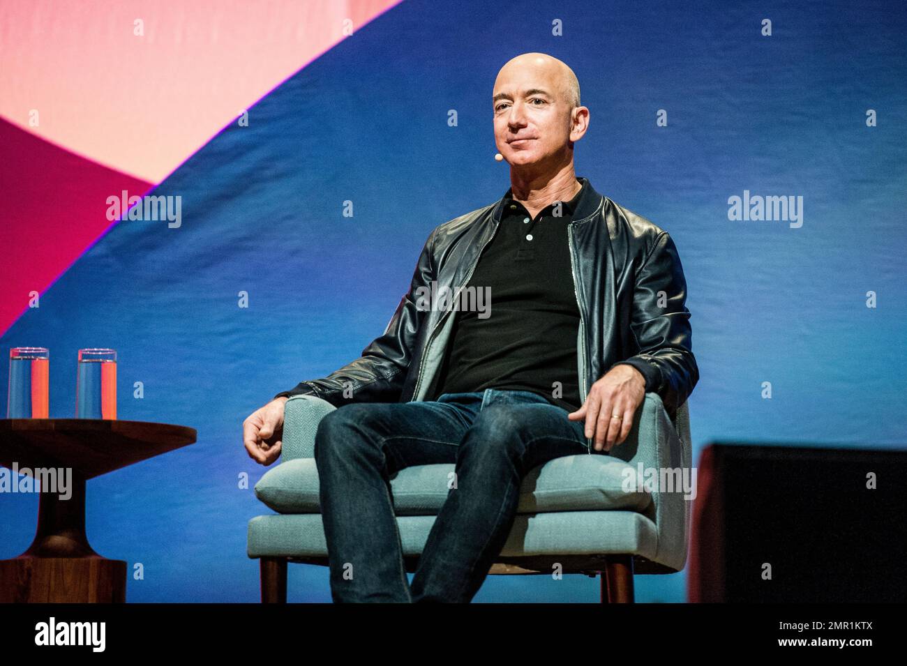 Jeff Bezos seen on day two of Summit LA17 in Downtown Los Angeles's ...