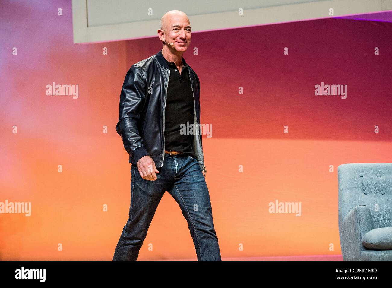 Jeff Bezos seen on day two of Summit LA17 in Downtown Los Angeles's ...