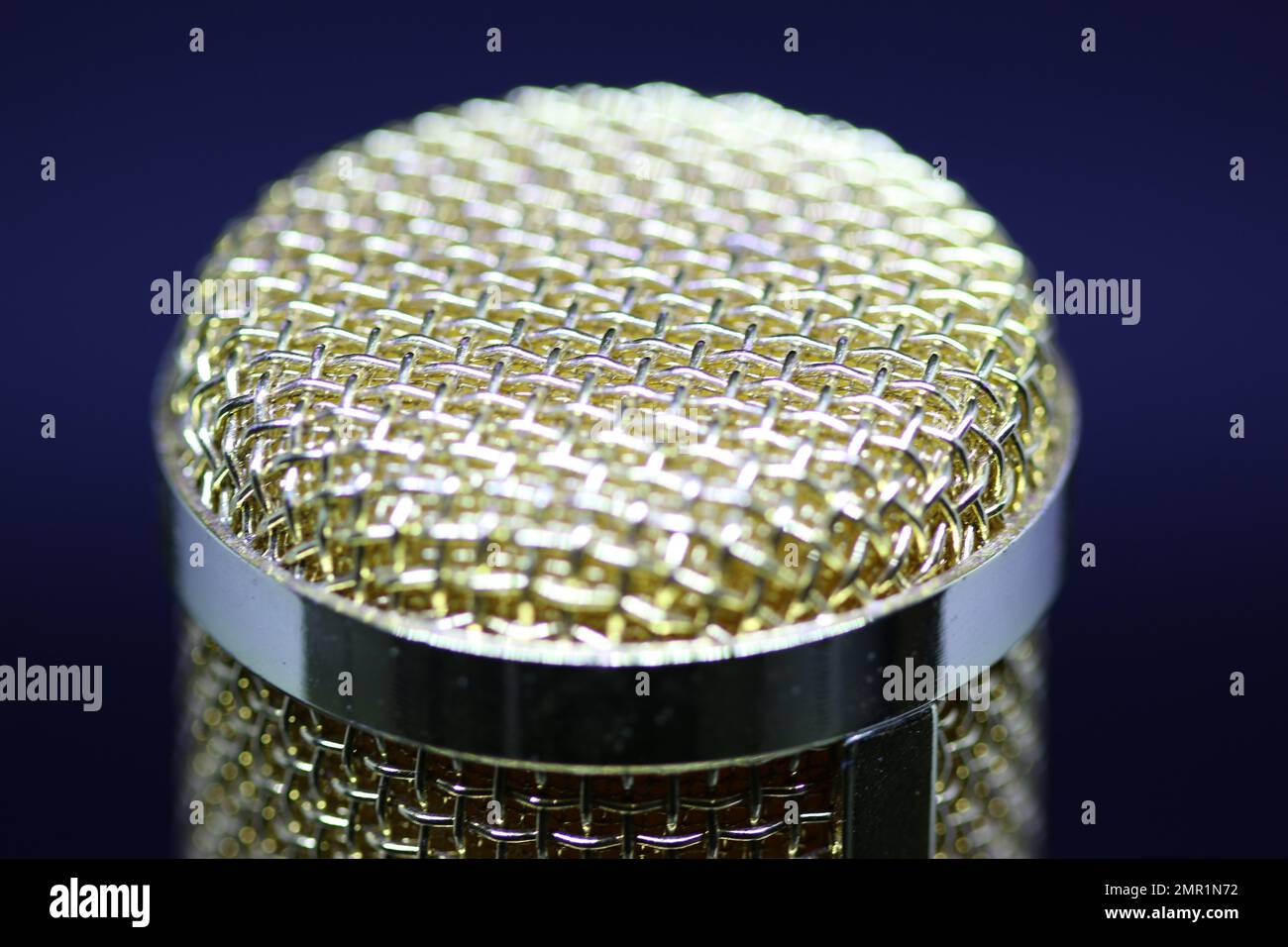 Condenser microphone with gold accents Stock Photo - Alamy
