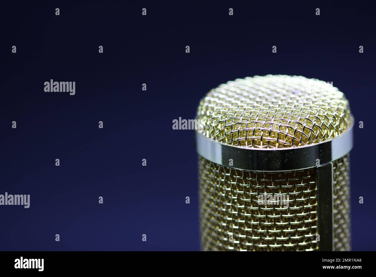 Condenser microphone with gold accents Stock Photo - Alamy
