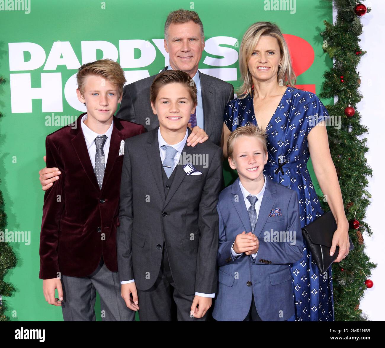 Magnus Ferrell, from left, Will Ferrell, Mattias Ferrell, Viveca Paulin ...