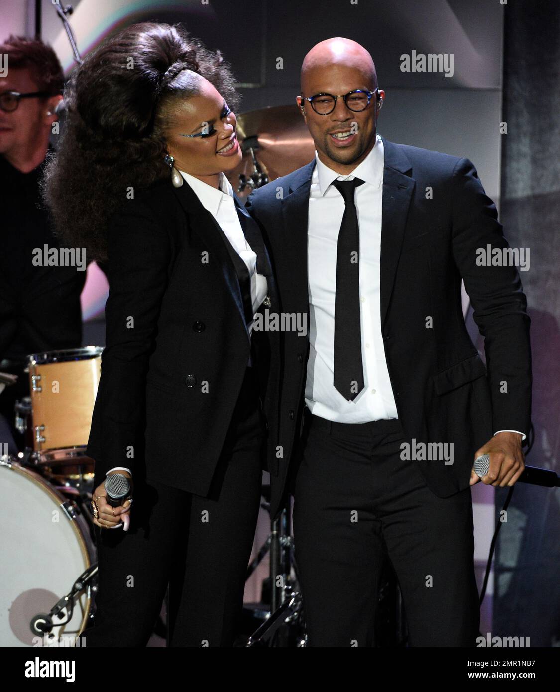 Andra Day, left, and Common perform "Stand Up For Something" at the ...