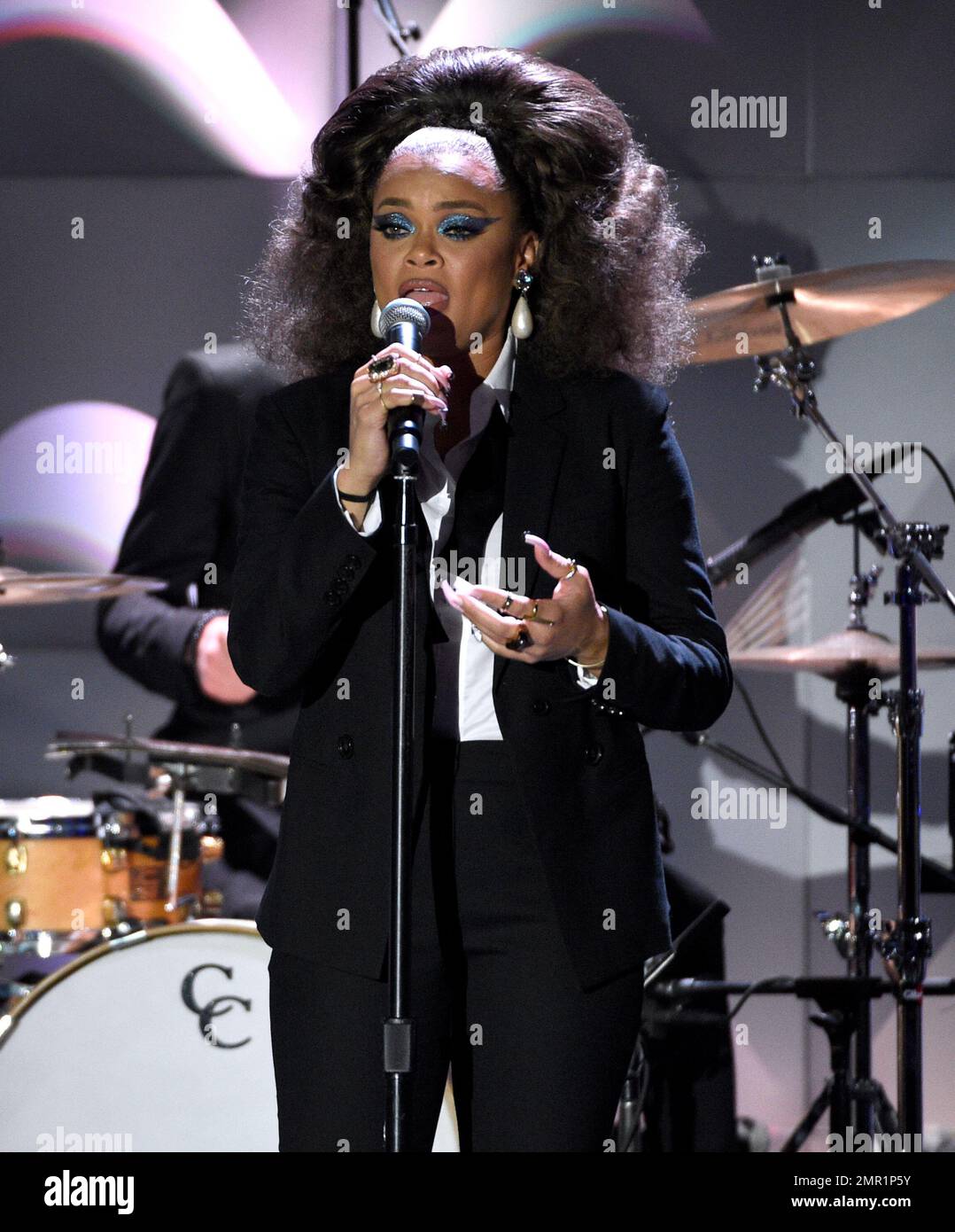 Andra Day performs "Stand Up For Something" at the Hollywood Film ...